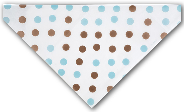 Brown & Blue Dots Tissue Paper, 20" x 30" | DFS